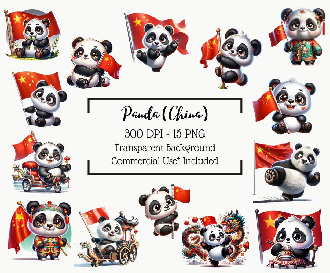 Cute Chinese Panda Clipart-endearing Chinese Symbol, Chinese National ...