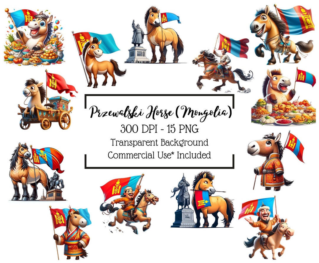 Mongolian Horse - Wild Steppes, Symbol of Freedom, Jungle Theme Clipart ...