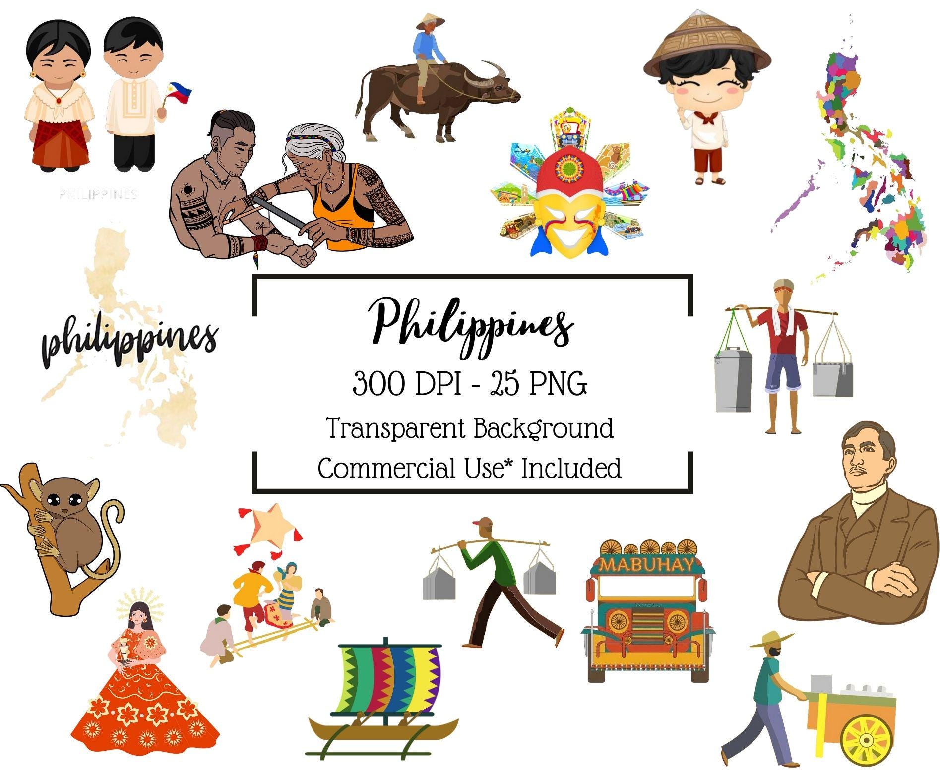 Clipart De Assunto Filipino Filipino Clipart Etsy