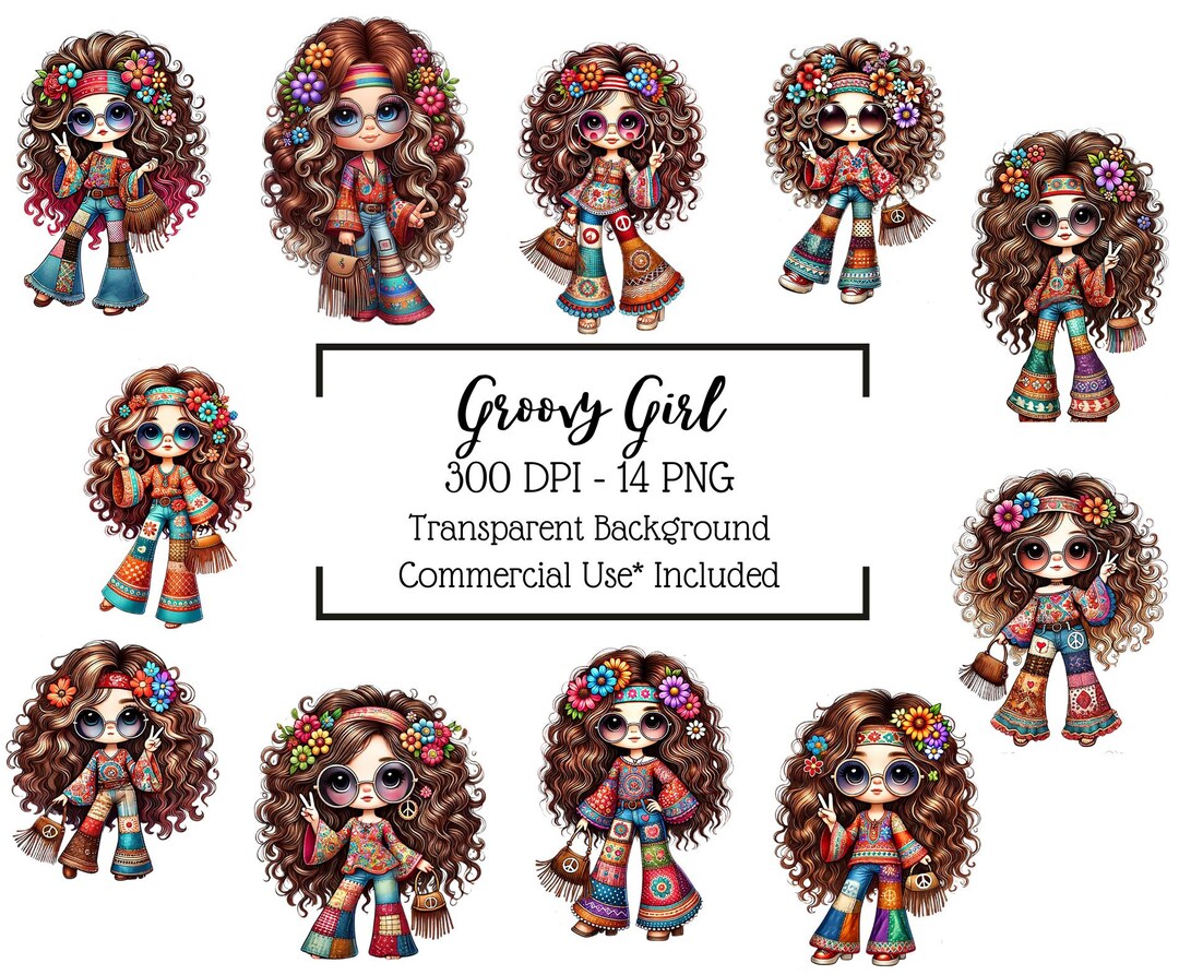 Groovy Girls Clipart, High Quality Transparent PNG for Commercial Use ...