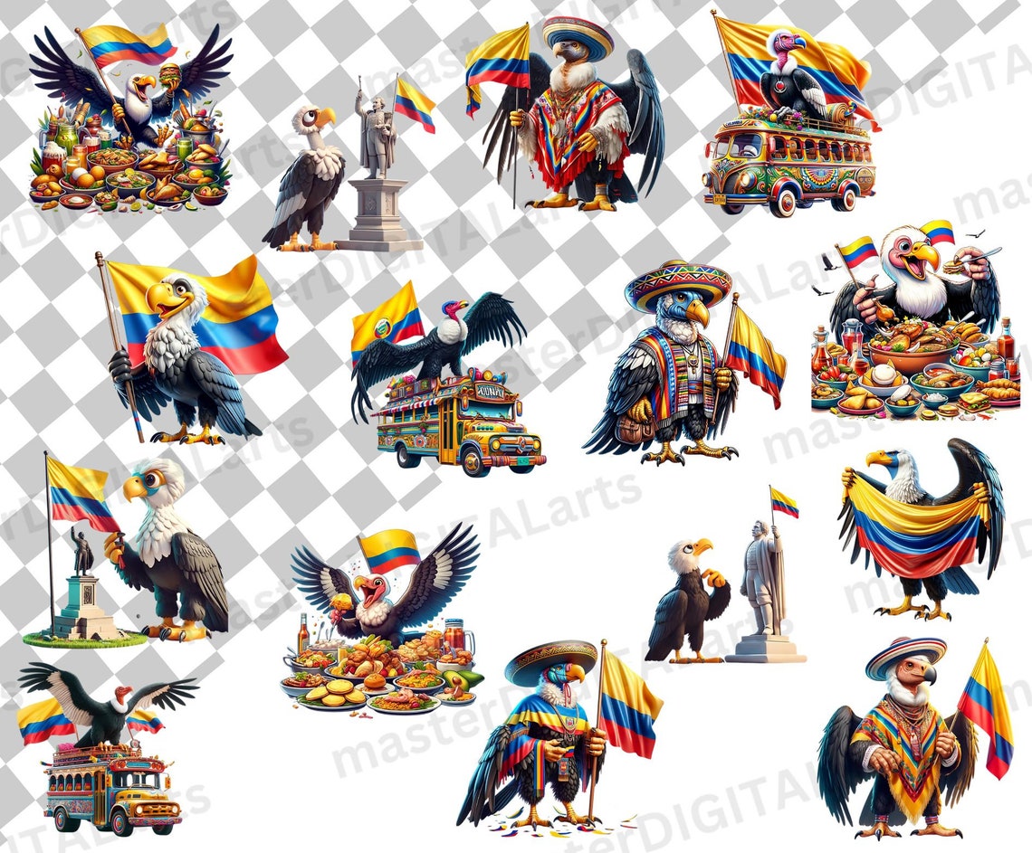 Andean Condor Clipart Colombia's Sky Sovereign, Jungle Theme Clipart ...