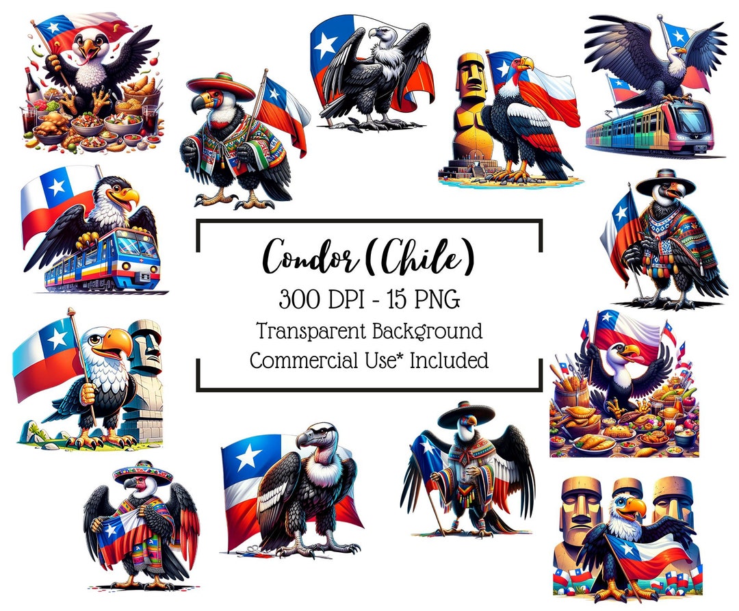 Condor Clipart - Soaring Spirit of Chile, Jungle Theme Clipart ...