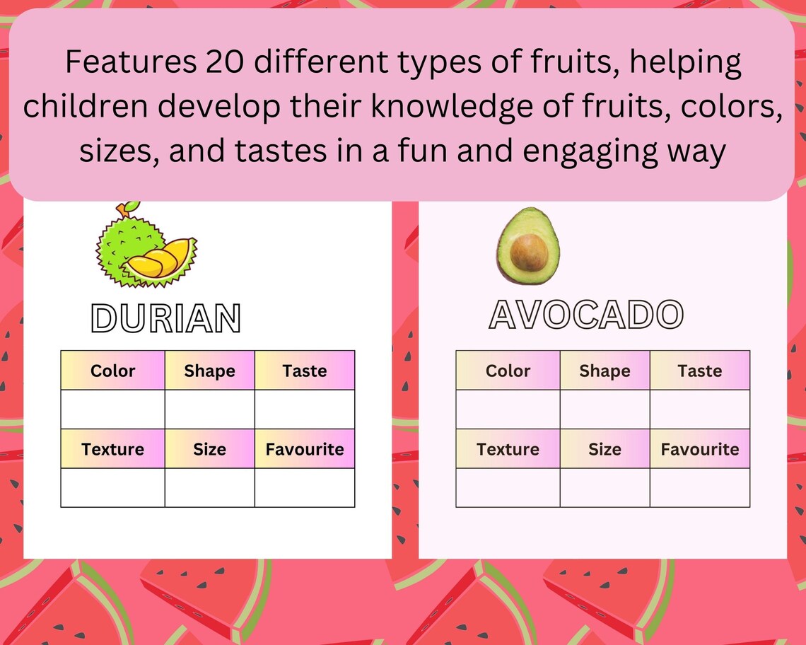 Printable Worksheet for Kids, Learn About Fruit & Vegetables, Fruits ...