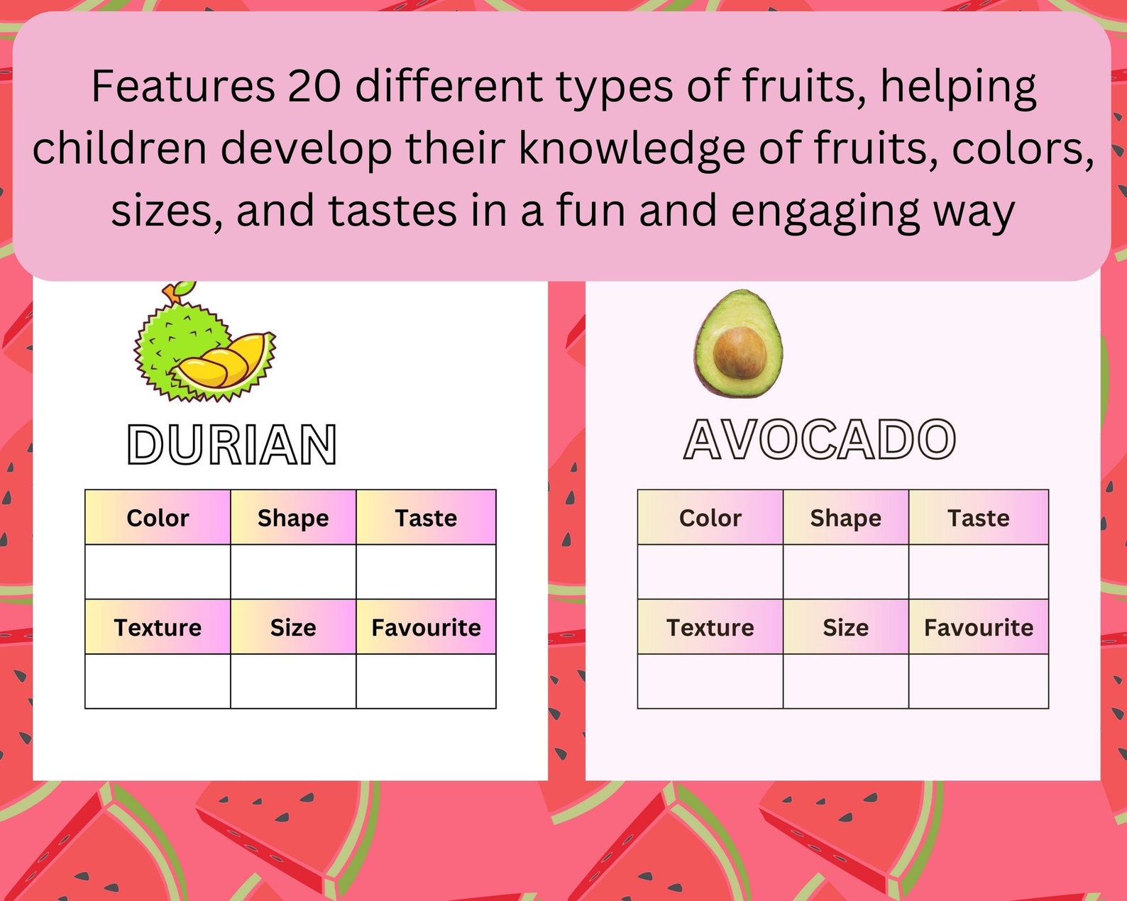 Printable Worksheet for Kids, Learn About Fruit & Vegetables, Fruits ...
