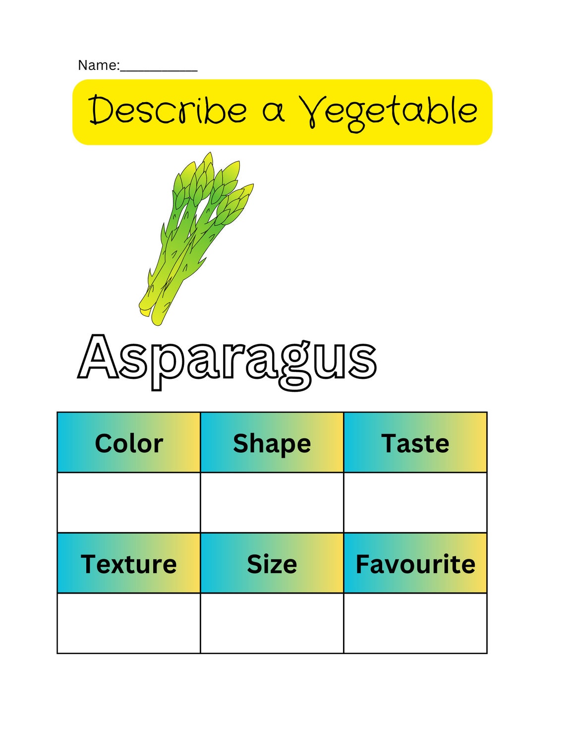 Printable Worksheet for Kids, Learn About Fruit & Vegetables, Fruits ...