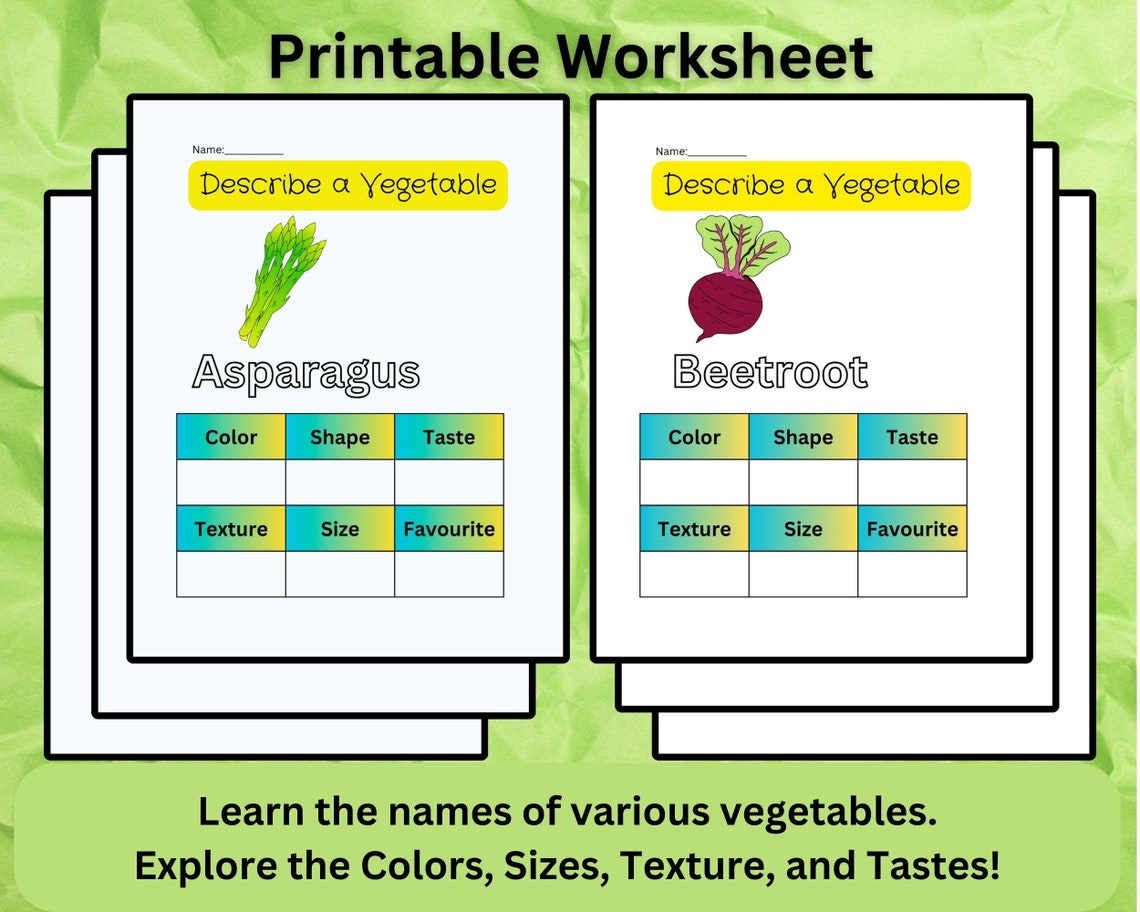 Printable Worksheet for Kids, Learn About Fruit & Vegetables, Fruits ...