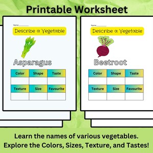 Printable Worksheet for Kids, Learn About Fruit & Vegetables, Fruits ...
