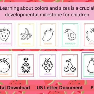 Printable Worksheet for Kids, Learn About Fruit & Vegetables, Fruits ...