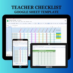 Editable Teacher Checklist Template, Google Sheet Template for Teachers ...