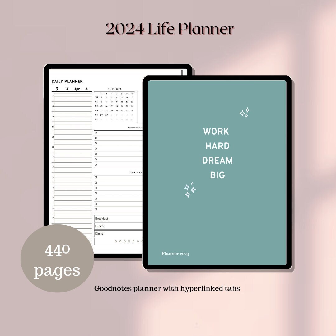 Blue 2024 Life Goodnotes Planner Monthly Digital Planner - Etsy