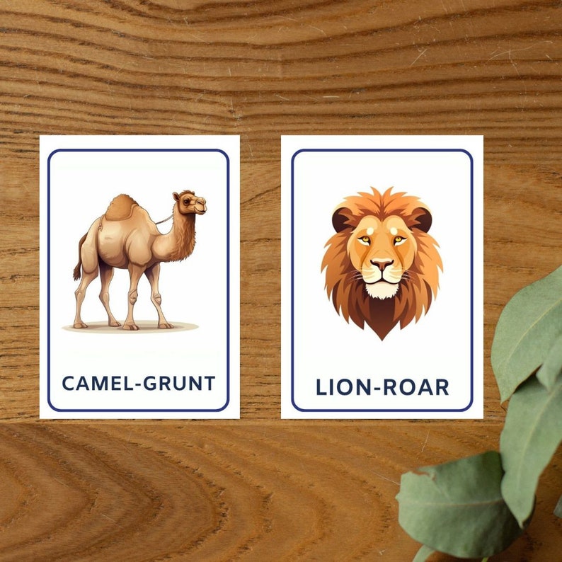 32 Animals Sounds Flashcards, Kids Printable, Nomenclature Cards ...