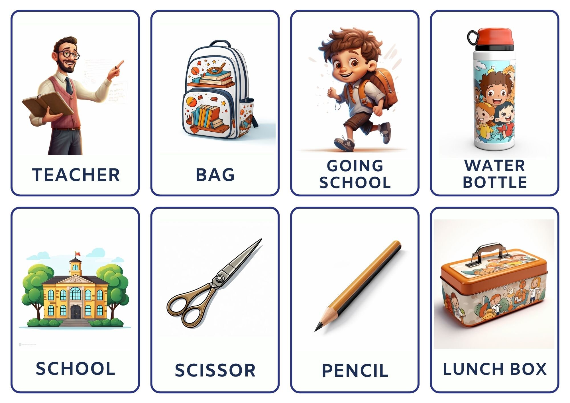 Flashcard Bundle of Educational Environments Bundle Includes Furniture ...