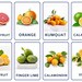 Flashcard Bundle of Culinary Delights Including Fast Food, Fruits ...