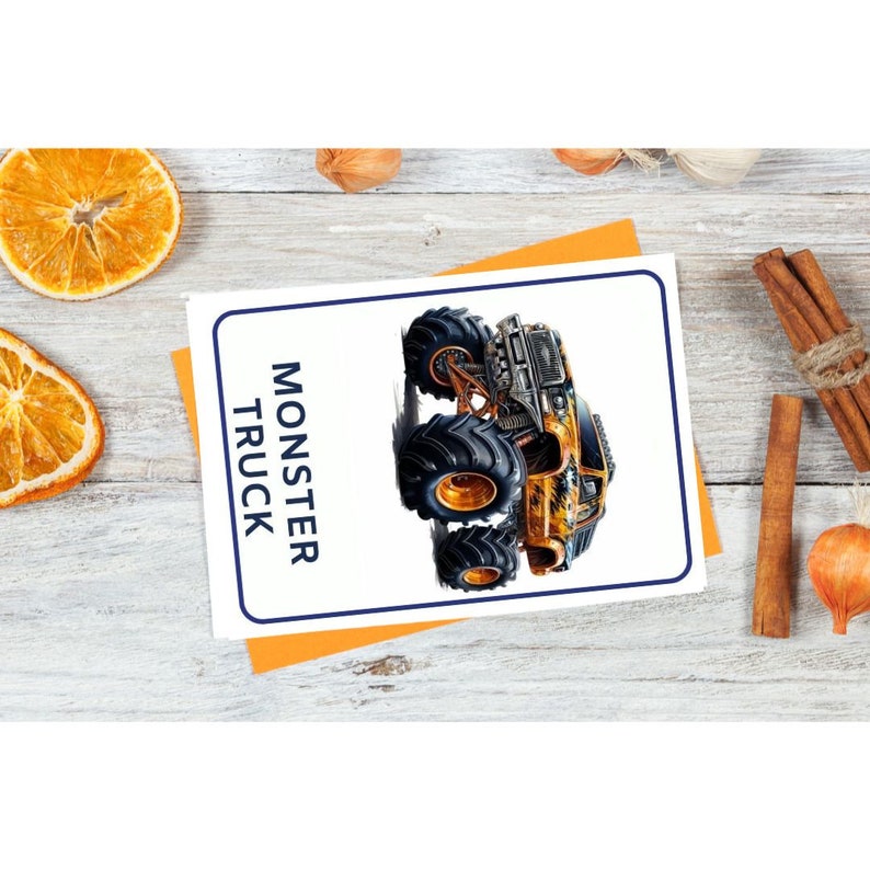 Construction Themed 32 Flash Cards Featuring Real Pictures of Large ...