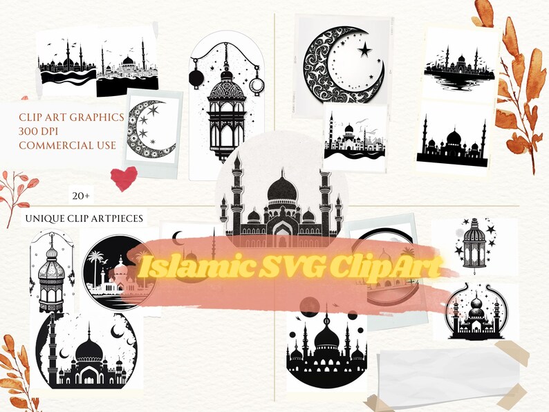 30 Islamic SVG Bundle, Cutting Files, Template, Masjid, Mosque, Ramadan ...