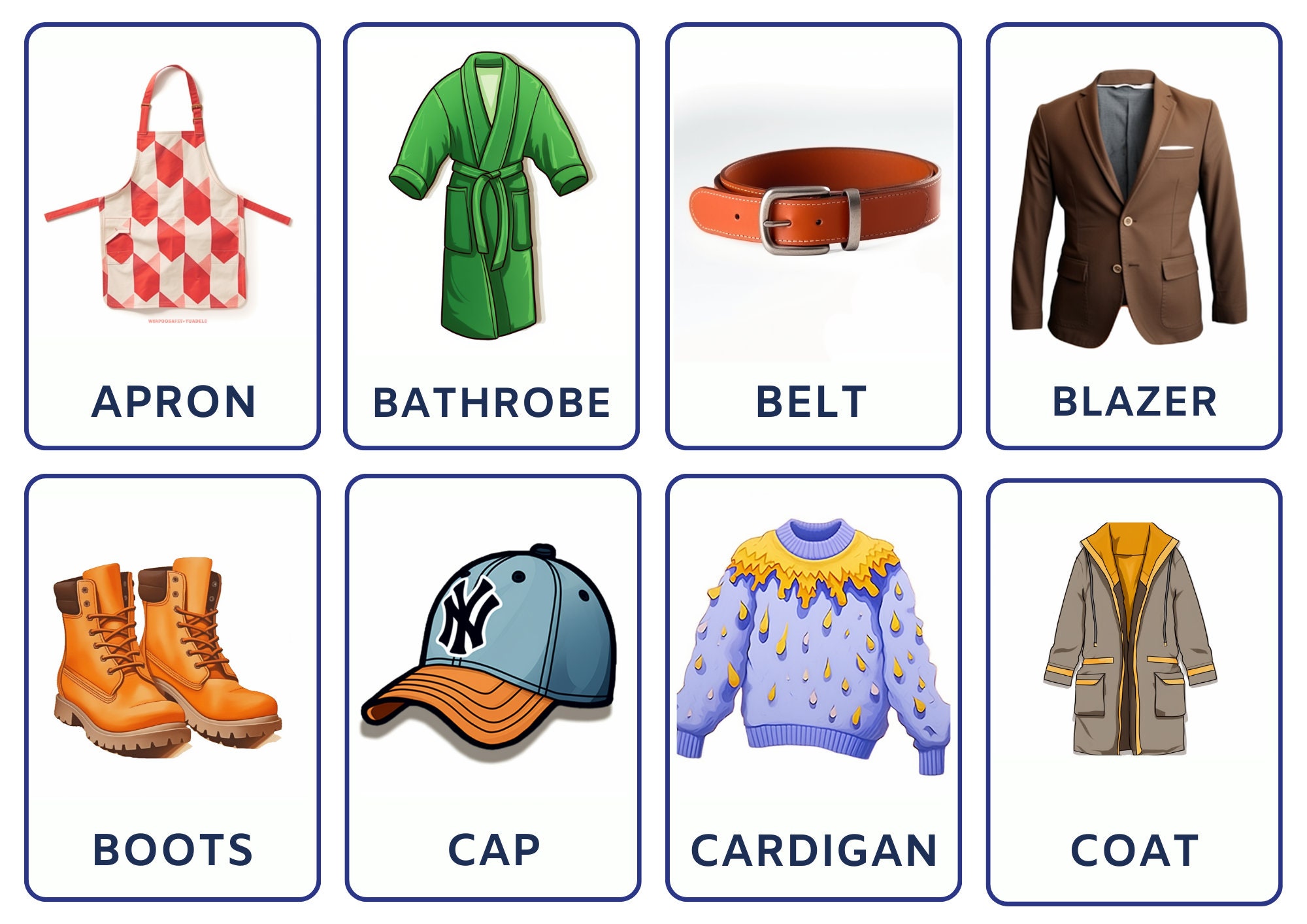 Flashcard Bundle of Everyday Life Bundle Includes Winter Clothes, Food ...