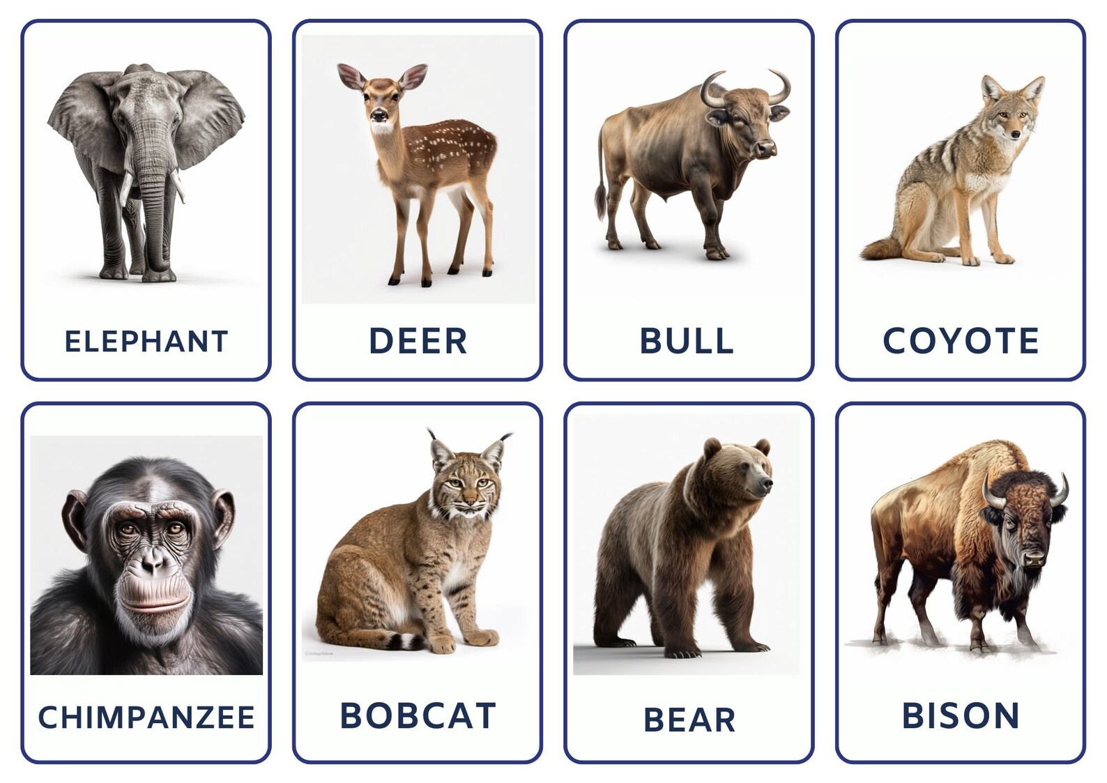 Flashcard Bundle of African Adventure Bundle Includes Desert Animals ...