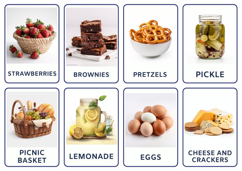 Flashcard Bundle of Nature and Landscape Bundle Includes Picnic, Forest ...