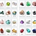 32 Gemstones Flashcards, Kids Printable, Nomenclature Cards, Toddler ...