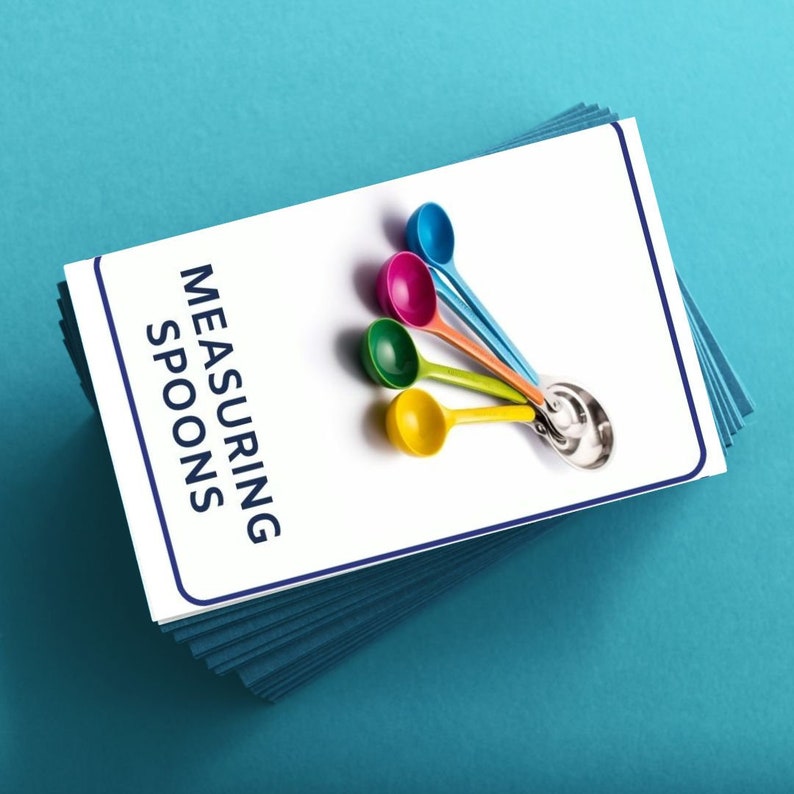 In the Kitchen Flash Cards, 32 Editable Montessori Cards With Real ...