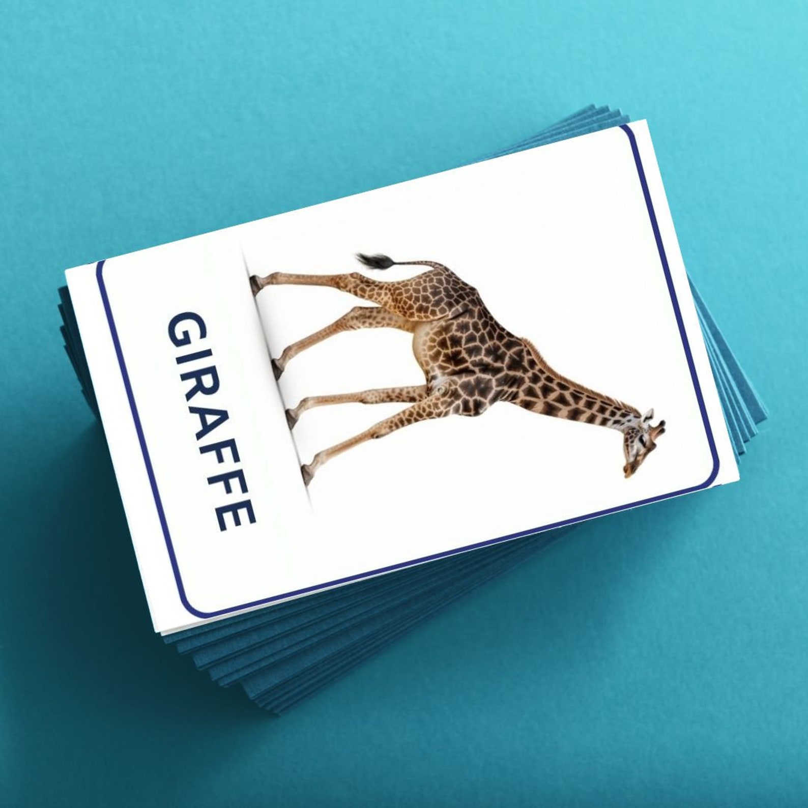 32 Safari Animals Flashcards, Kids Printable, Nomenclature Cards ...