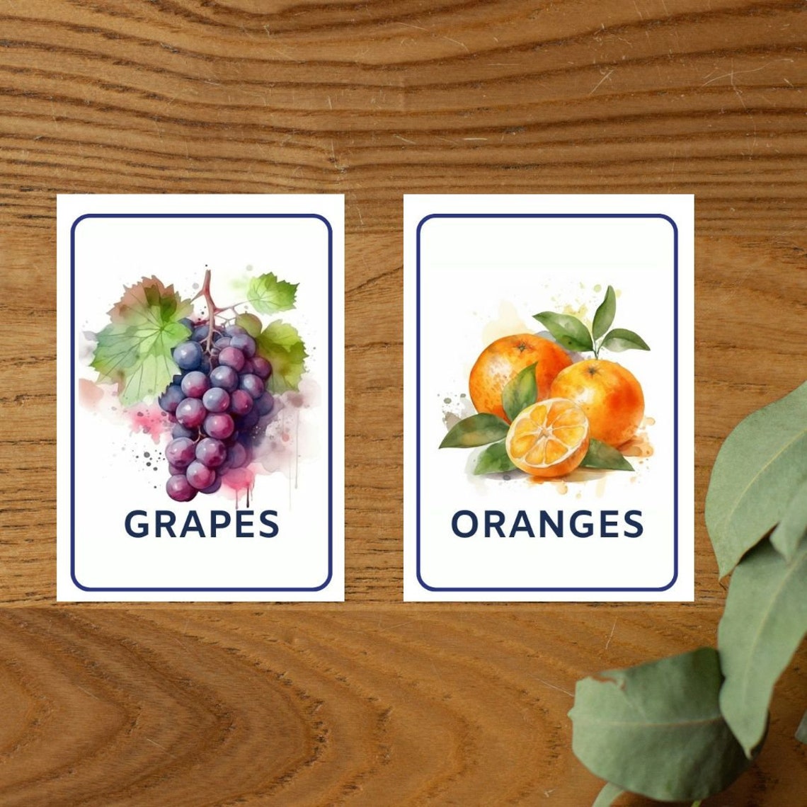 32 Fruits Flashcards, Kids Printable, Nomenclature Cards, Toddler ...