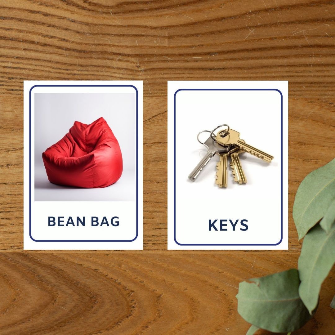 32 Household Items Montessori Flash Cards, Nomenclature Flashcards ...