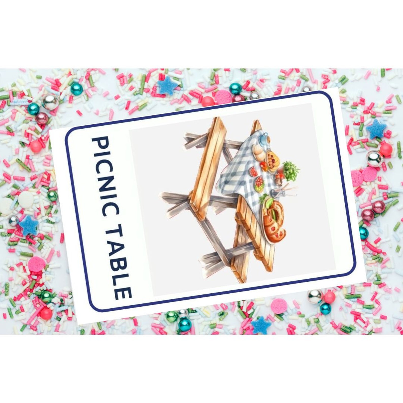 32 Picnic Flashcards, Kids Printable, Nomenclature Cards, Toddler ...