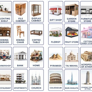 Explore City Life With Urban Essentials Flashcard Bundle, Furniture ...
