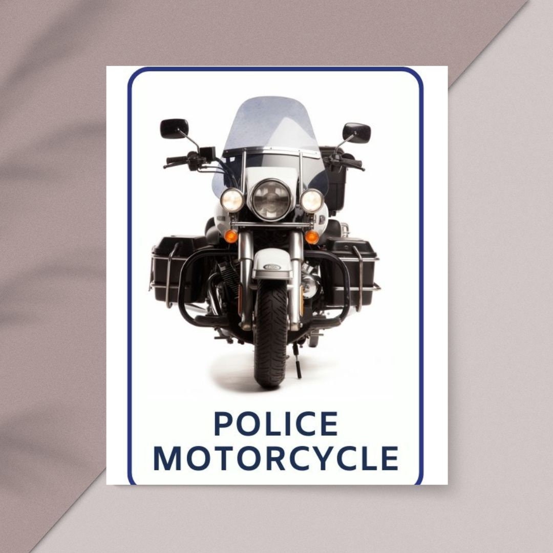 Police Themed Learning Fun, 32 Printable Flashcards for Kids ...