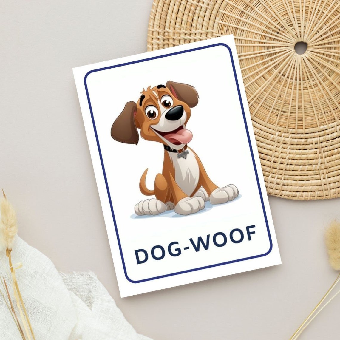 32 Animals Sounds Flashcards, Kids Printable, Nomenclature Cards ...