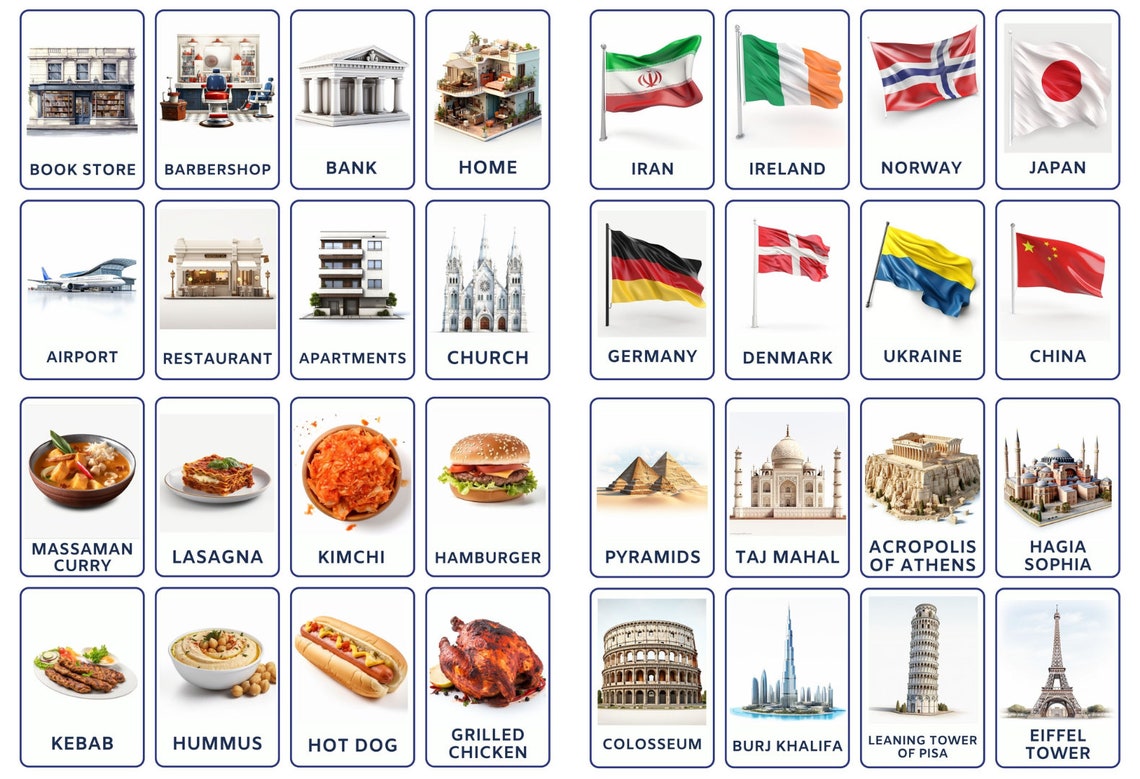 Flashcard Bundle of World Exploration Bundle Including Australian ...