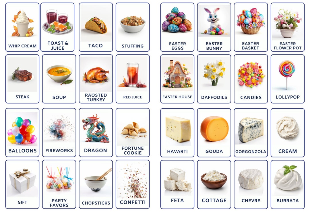 Festive Fusion Flashcard Bundle, Including Breakfast Flashcard ...