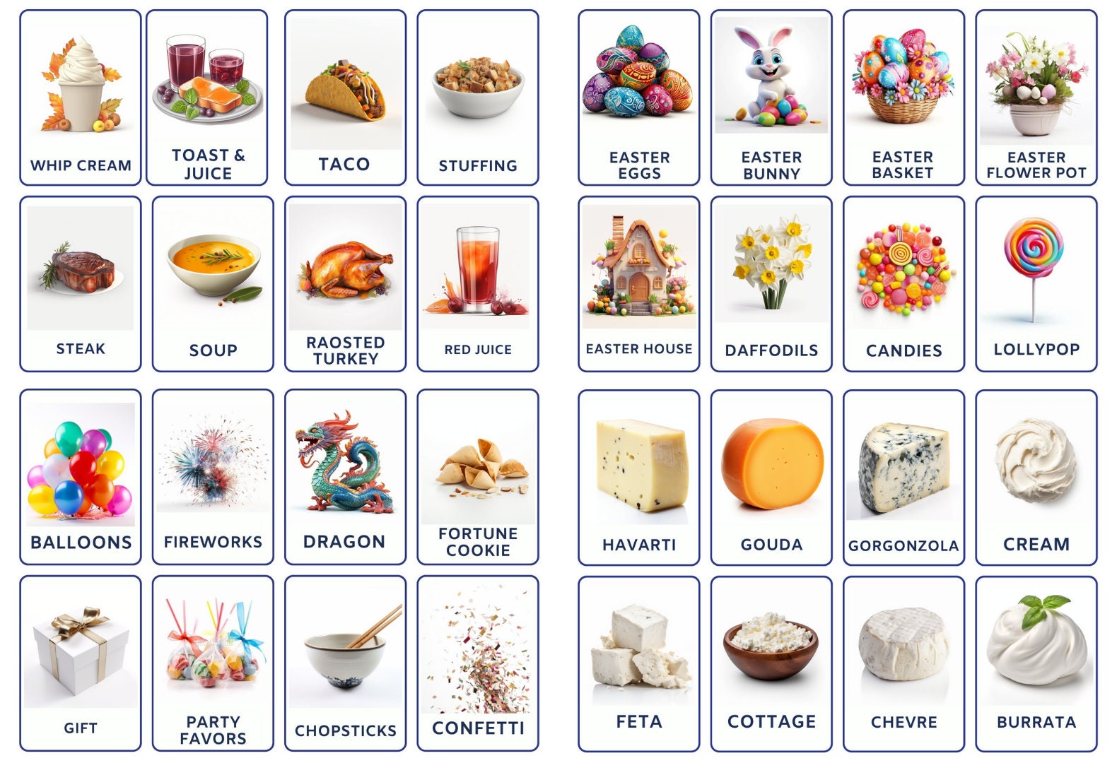 Festive Fusion Flashcard Bundle, Including Breakfast Flashcard ...