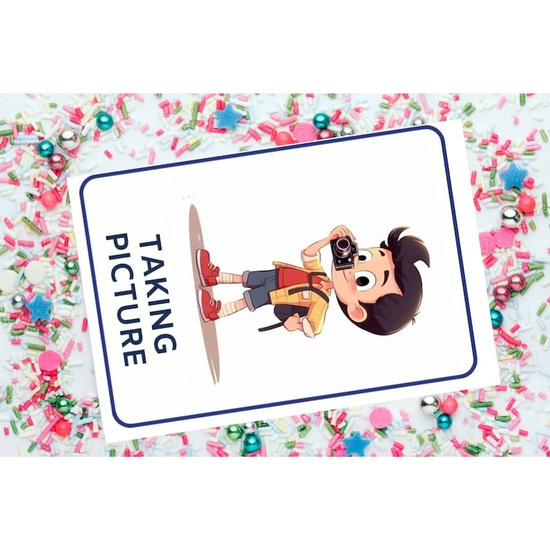 32 Various Activities Flashcards, Kids Printable, Nomenclature Cards ...