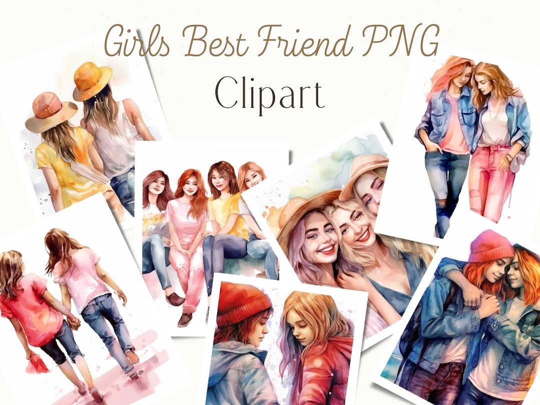 Bestfriend PNG, Bestfriend Clipart, Watercolor Best Friend PNG ...