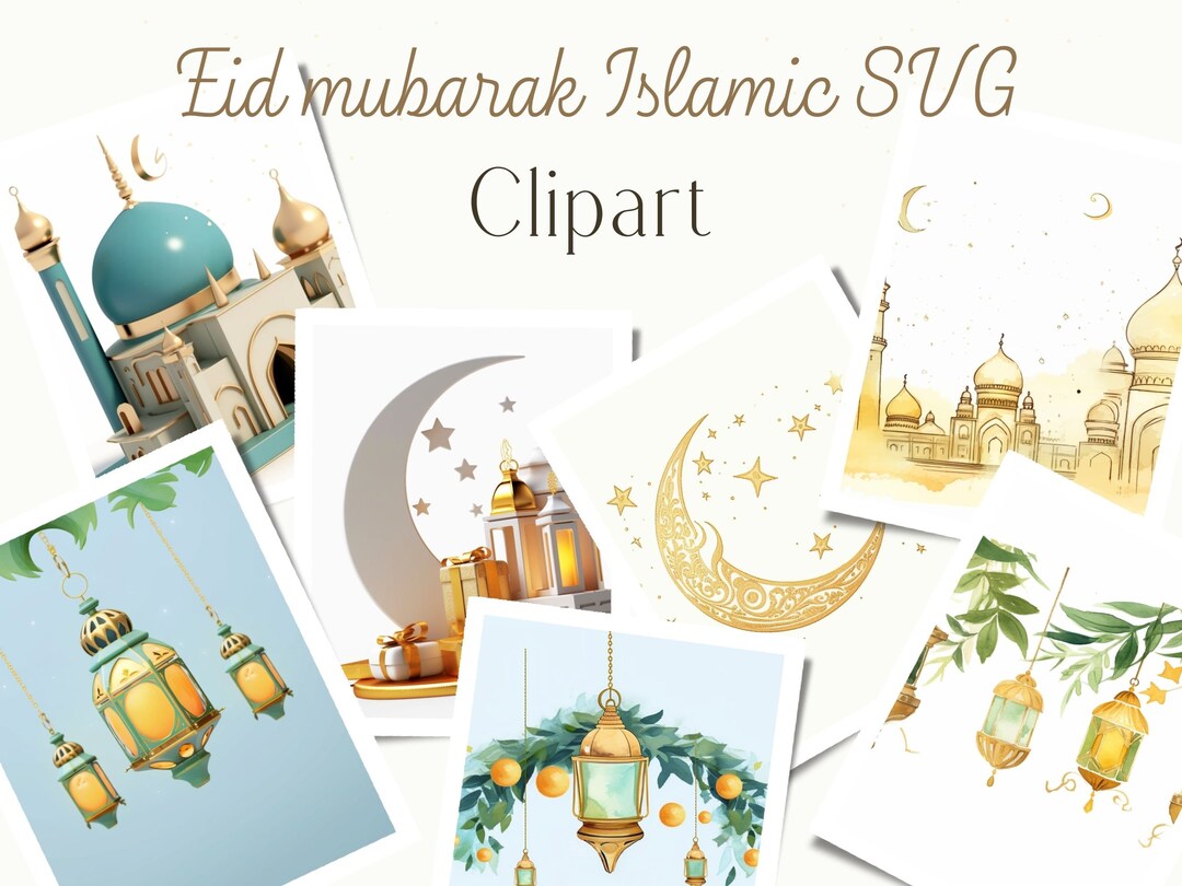 Eid Mubarak Svg Islamic Calligraphy Vector Bundle for Eid Decor, Eid ...