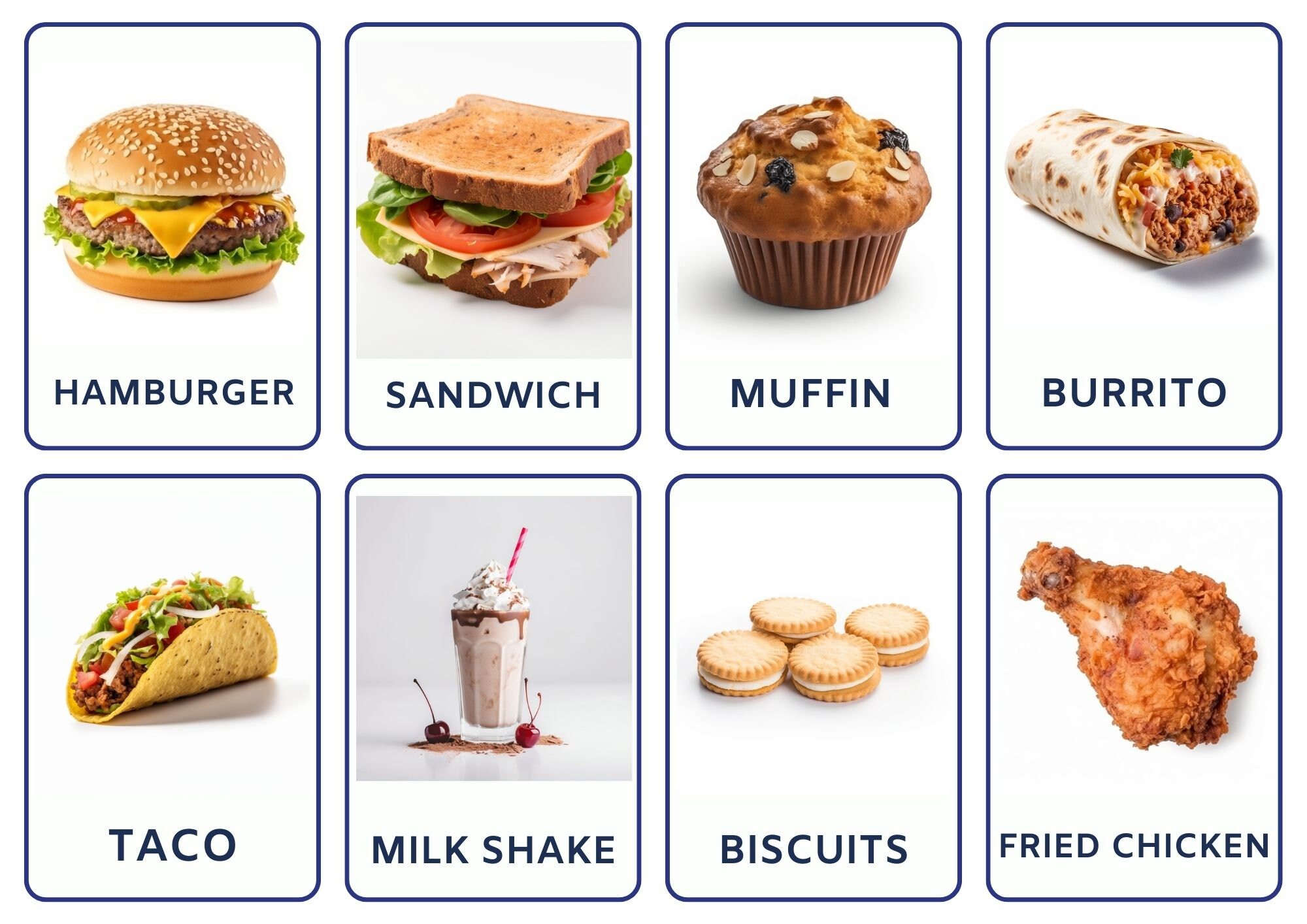 Flashcard Bundle of Food and Fruits Bundle Includes Berries, Citrus ...