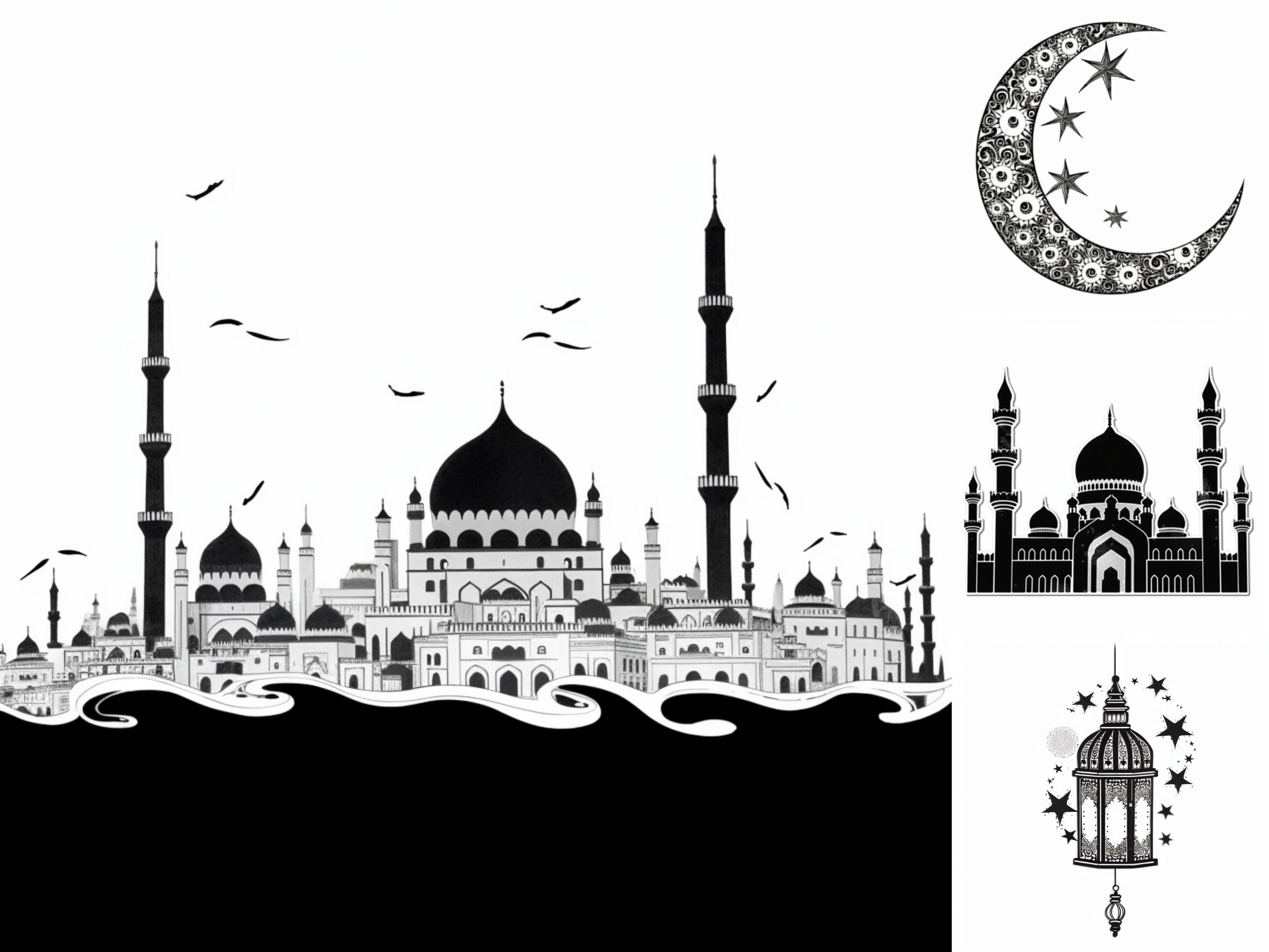 30 Islamic SVG Bundle, Cutting Files, Template, Masjid, Mosque, Ramadan ...