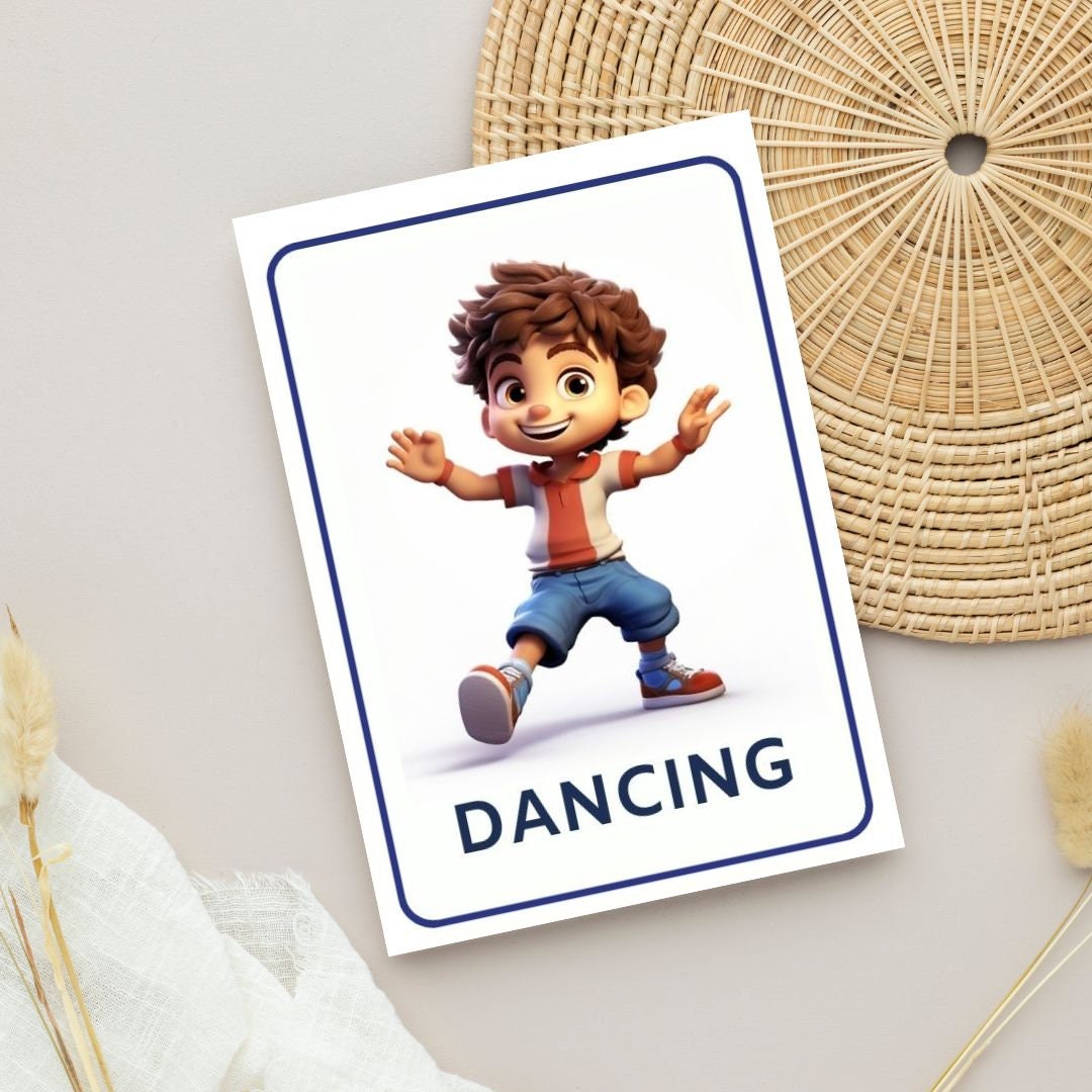 Get Moving and Learning, 32 Physical Activities Flashcards for Kids and ...