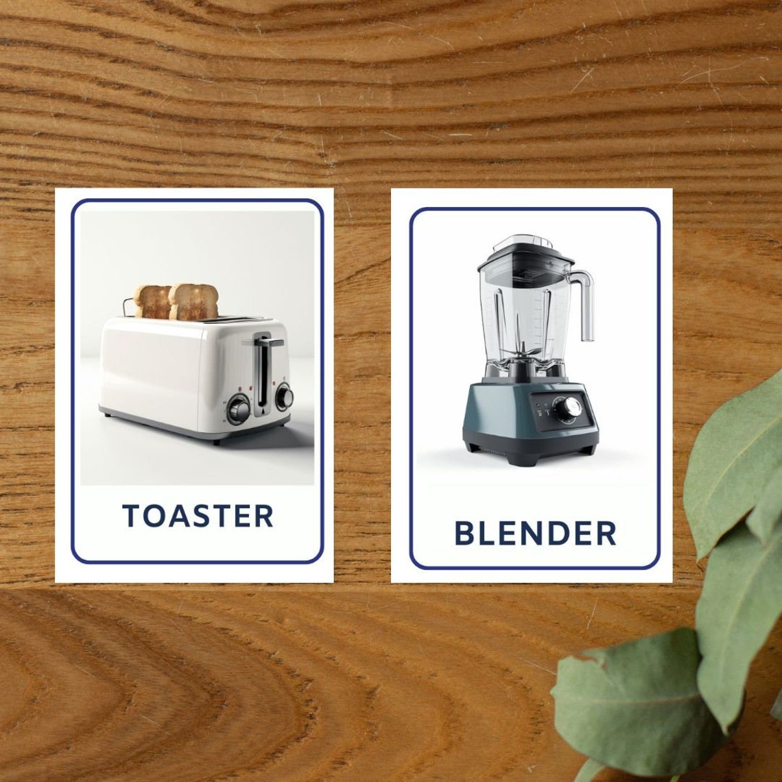 In the Kitchen Flash Cards, 32 Editable Montessori Cards With Real ...