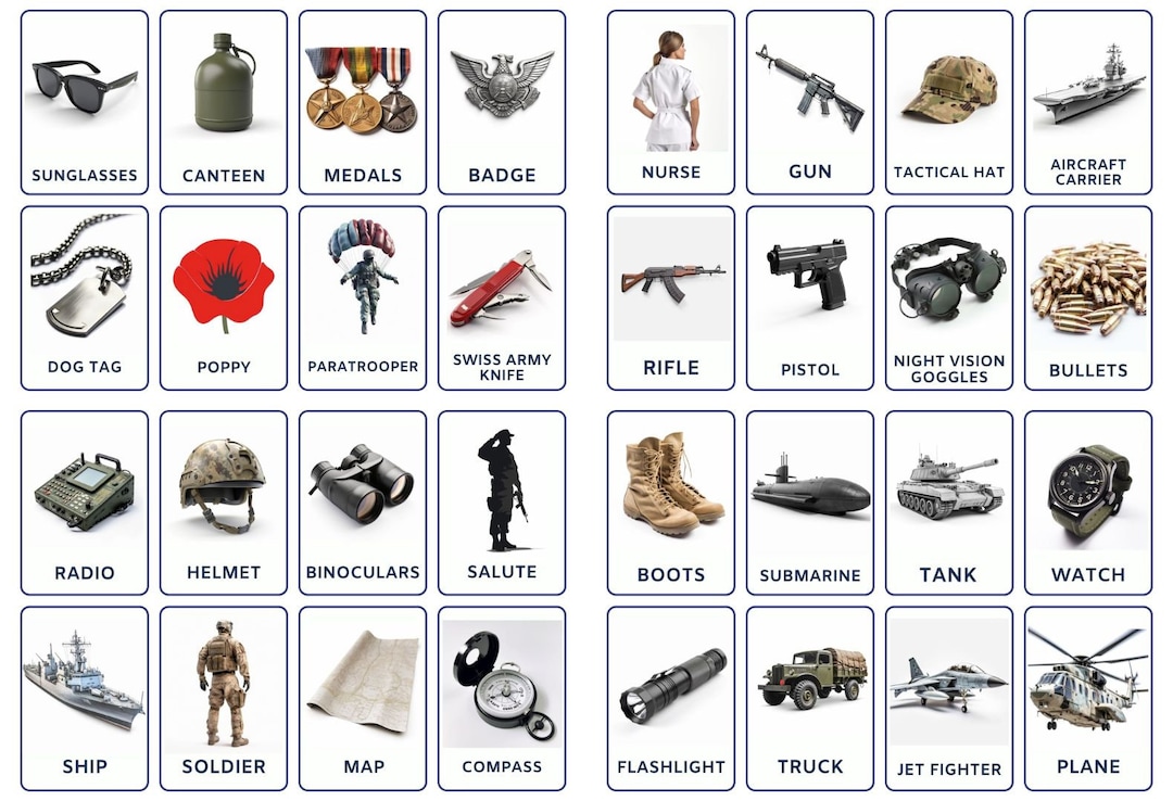 Engaging and Educational, Try These 32 Army Flashcards, Perfect for ...