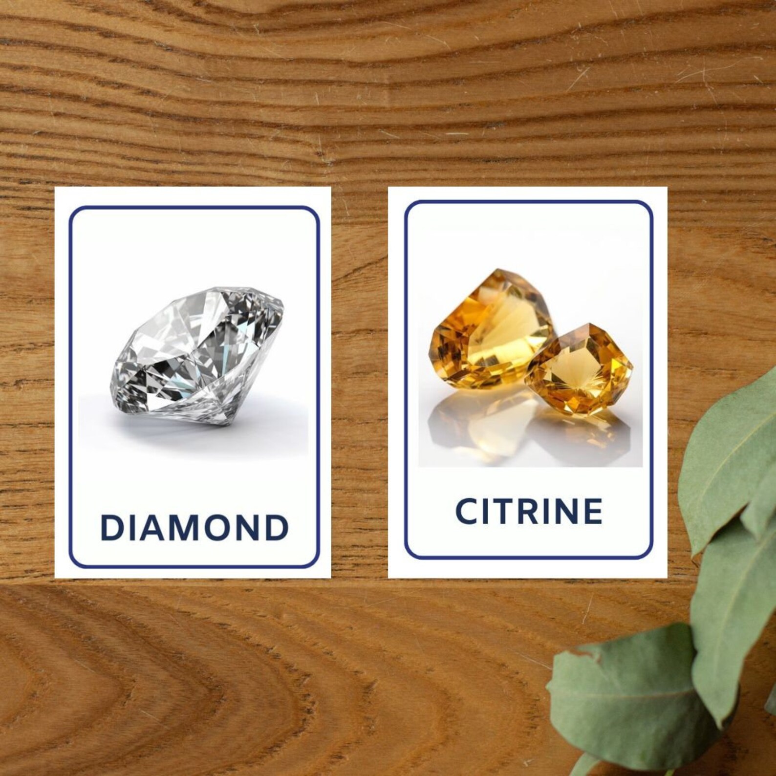 32 Gemstones Flashcards, Kids Printable, Nomenclature Cards, Toddler ...