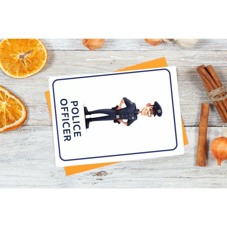 Police Themed Learning Fun, 32 Printable Flashcards for Kids ...
