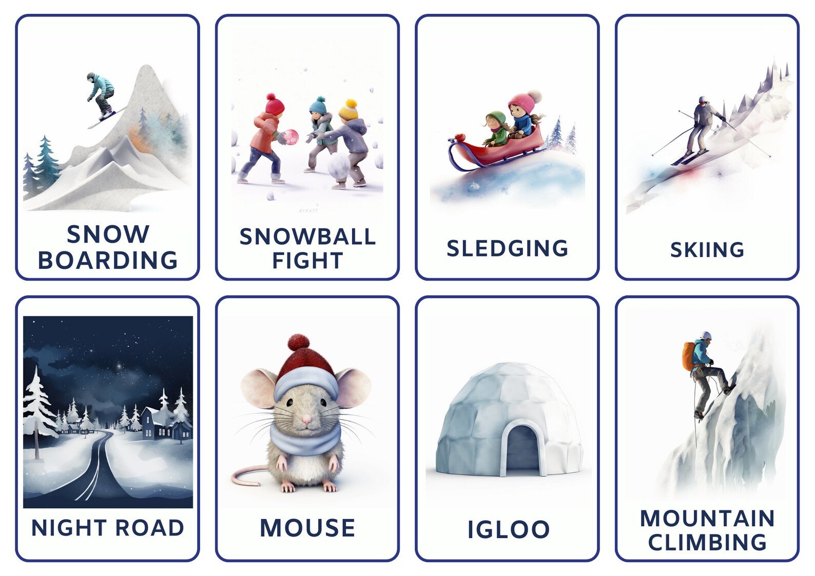 Charming Holiday Creations Flashcard Bundle, Including Winter ...