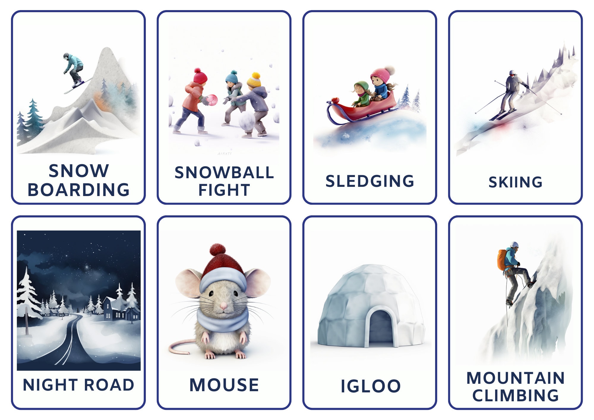 Charming Holiday Creations Flashcard Bundle, Including Winter ...