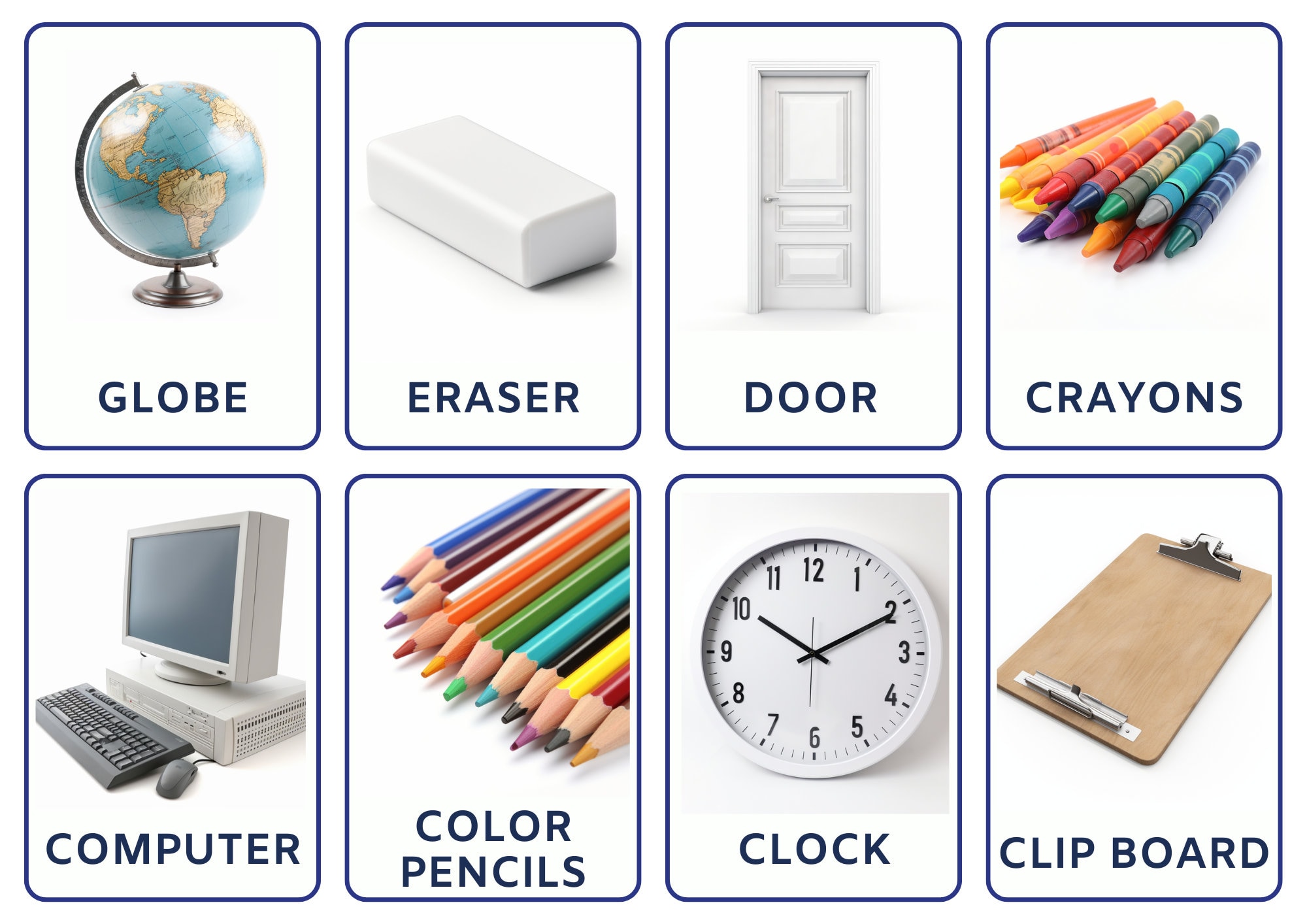 Flashcard Bundle of Back to School Includes Colors Name, Kids School ...