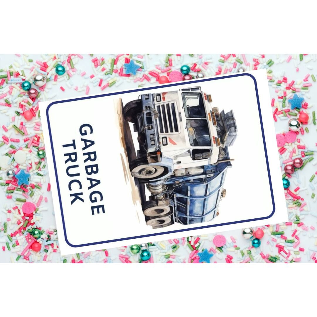 Construction Themed 32 Flash Cards Featuring Real Pictures of Large ...