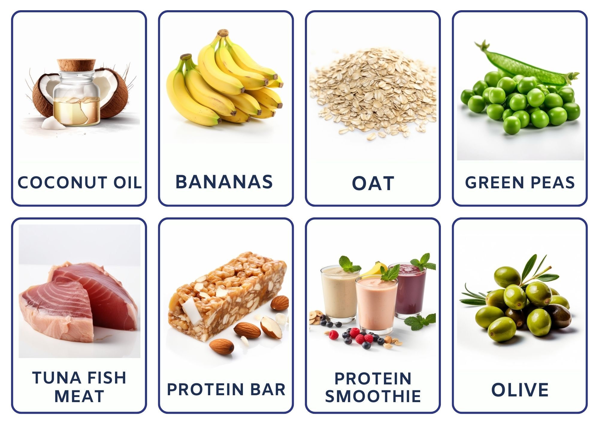 Health and Nutrition Flashcard Bundle, Including Fruits, Breakfast ...