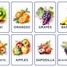 Flashcard Bundle of Mouthwatering Food Items Including Fast Food ...